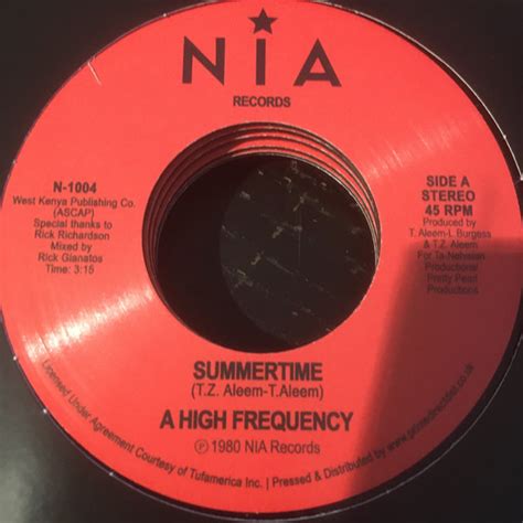 High Frequency Summertime All City Records