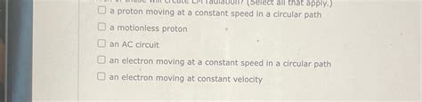 solved a proton moving at a constant speed in a circular