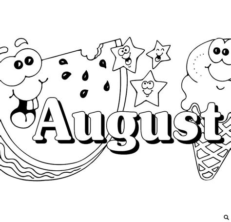 August Black And White Clipart Images