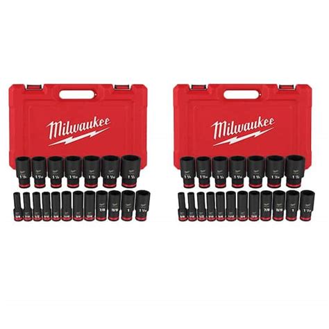 Milwaukee Shockwave 12 In Drive Sae 6 Point Impact Socket Set 38