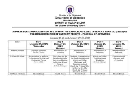 mid year performance review and inset matrix docx