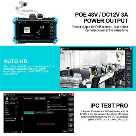 Ip Camera Tester 54inch 4k Cctv Tester 4k 8mp Sdi Ahd Cvi Tvi Camera Test