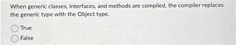 Solved When Generic Classes Interfaces And Methods Are