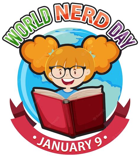 Free Vector World Nerd Day Banner Design