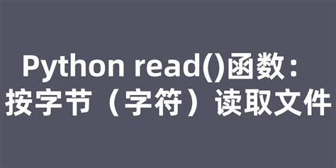 Python read 函数按字节字符读取文件 python usb read函数 CSDN博客