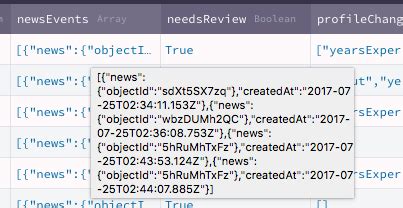 Parse Dashboard Modifies The Data Of An Array Containing Pointers Into A Different Format