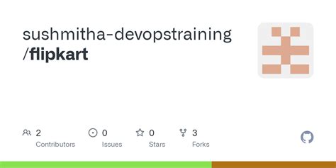 Github Sushmitha Devopstraining Flipkart