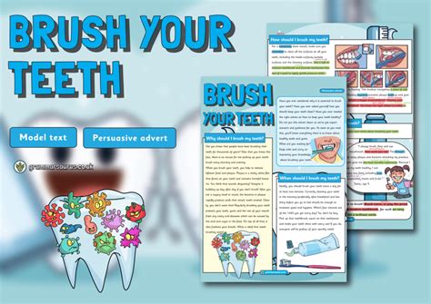 Year 4 Model Text Persuasive Advert Brush Your Teeth Grammarsaurus