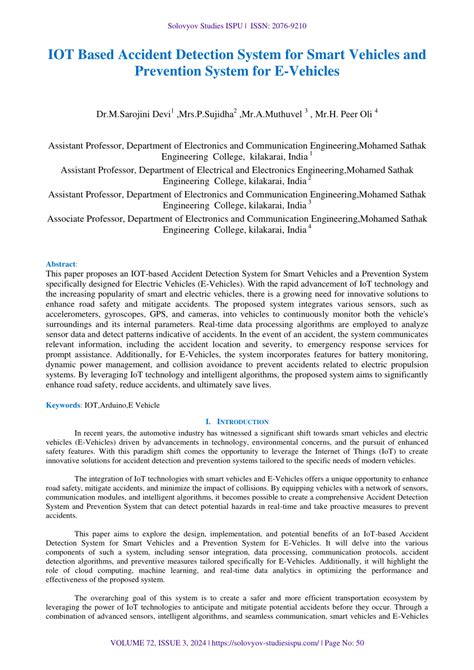 Pdf Iot Based Accident Detection System For Smart Vehicles And