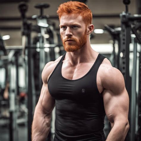 Muscular Red Head Male In Black Gym Stringer By Alphastud On Deviantart