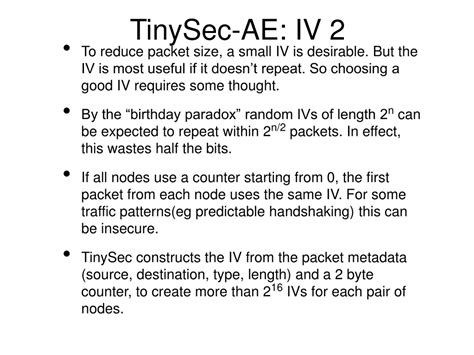ppt tinysec a link layer security architecture for wireless sensor