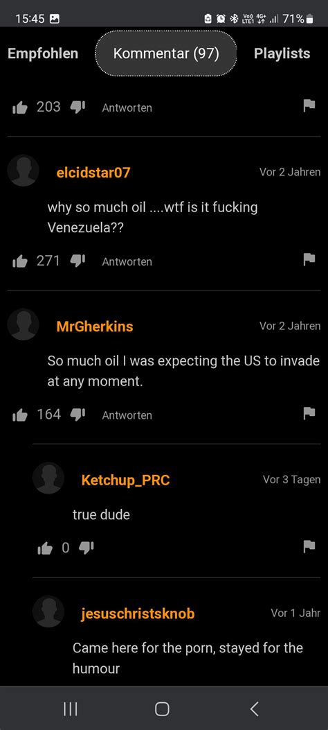 This Comment Section Is So Much Better Then Youtubs R PornhubComments