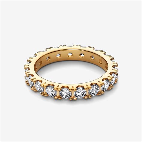 Sparkling Row Eternity Ring Gold Plated Pandora Nz