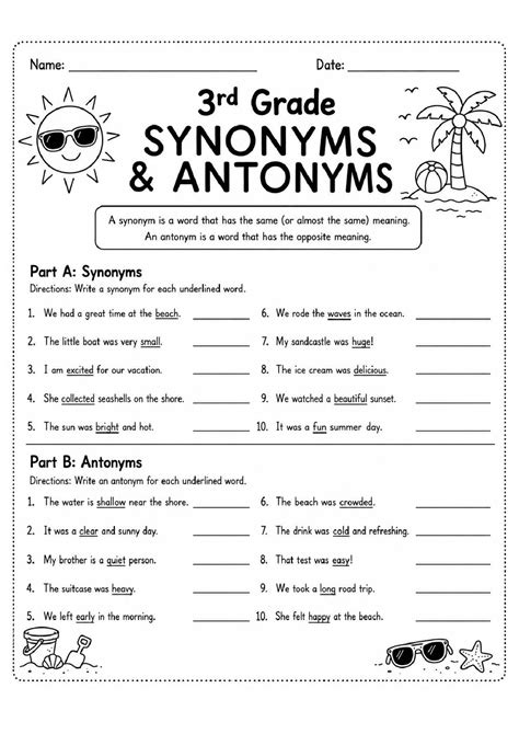 3rd Grade Summer Ela Packet Summer Reading And Writing Worksheets Going