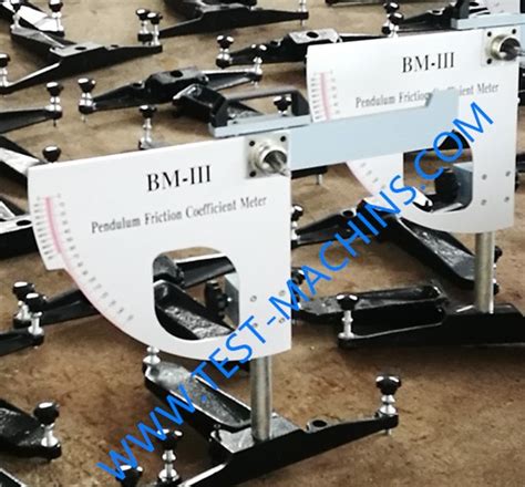 Pendulum Friction Coefficient Test Apparatus