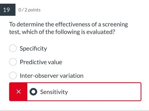 Solved To Determine The Effectiveness Of A Screening Test