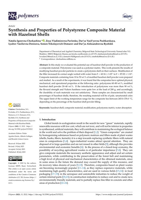 Pdf Synthesis And Properties Of Polystyrene Composite Material With