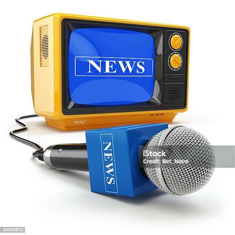 Tv 뉴스 또는 보고서란 컨셉입니다 마이크 및 Tv 신문에 대한 스톡 사진 및 기타 이미지 신문 라디오 텔레비전 Istock