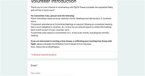 United States Postgresql Association On Linkedin Volunteer Introduction