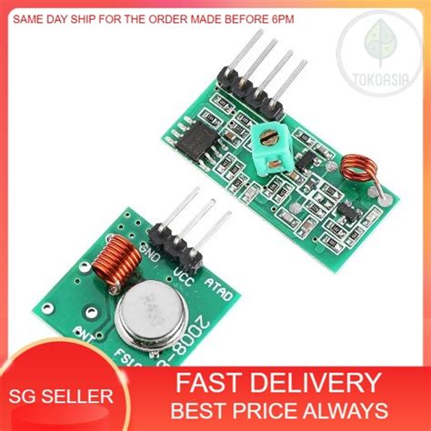 Ready Stock 433mhz Rf Decoder Transmitter With Receiver Module Kit For Arm Mcu Wireless For