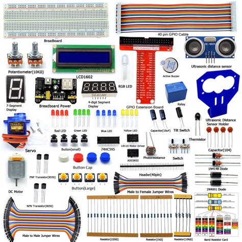 Adeept Ultrasonic Distance Sensor Starter Kit For Raspberry Pi LCD Motor C And Python Code