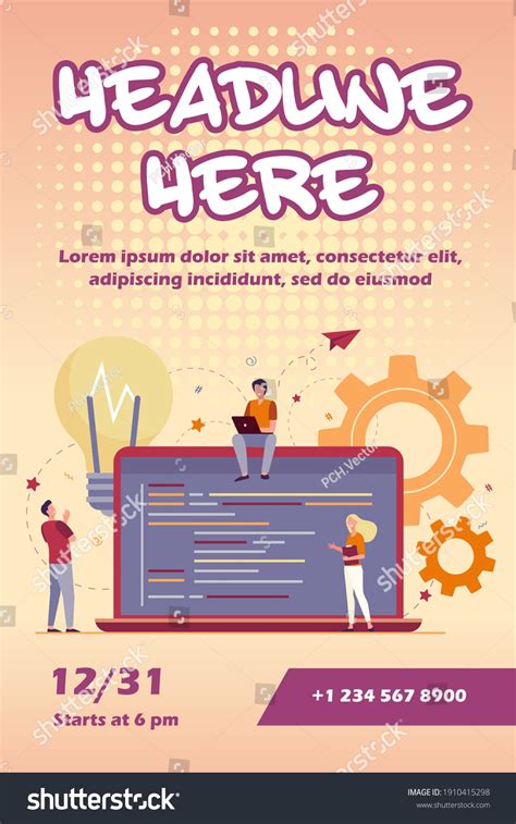 Tiny Programmers Coding New Project Isolated Stock Vector Royalty Free 1910415298