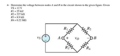 Solved Determine The Voltage Between Nodes A And B In The Chegg