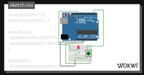 Pushbutton Wokwi Esp32 Stm32 Arduino Simulator