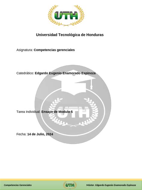 Tarea Modulo 5 Segundo Parcial Pdf Liderazgo Carisma