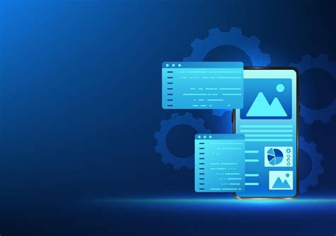 premium vector software development technology smartphone display screen a screen that shows
