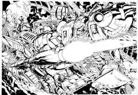 Devastator And Omega Supreme Transformers Drawn By Don Allan Figueroa