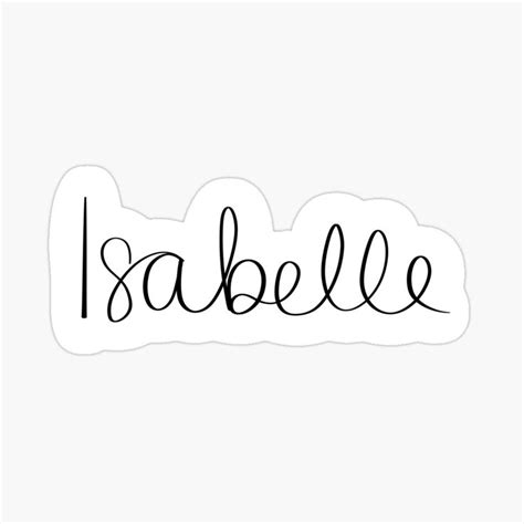 Handwritten Isabelle Sticker By Jessica Deighton