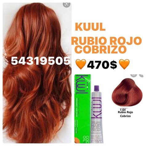 Carta De Colores Kuul Tintes Kuul Cabello Rojo Hermoso Color