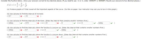 solved consider the function below give your answers