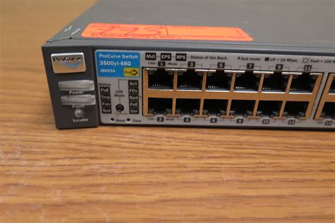 Hp Procurve Networking Switch 3500yl 48g J8693a Oahu Auctions