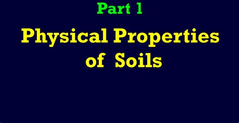 Physical Properties Of Soil Jce Msce Lessons