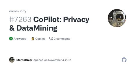 CoPilot Privacy DataMining Community Discussion GitHub
