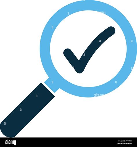 Magnifying Glass With Check Mark Vector Icon On White Background Stock Vector Image And Art Alamy