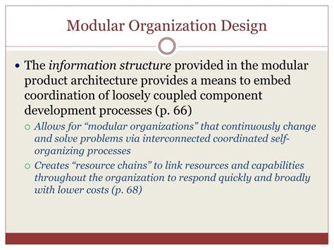 Ppt Modularity Flexibility And Knowledge Management In Product And