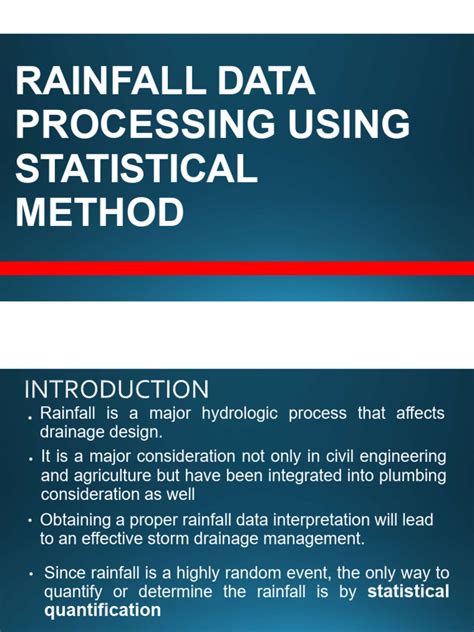 Rainfall Data Processing Pdf Precipitation Mean