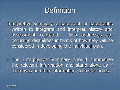Ppt Enhancing Interpretive Summary Writing Skills For Clinicians