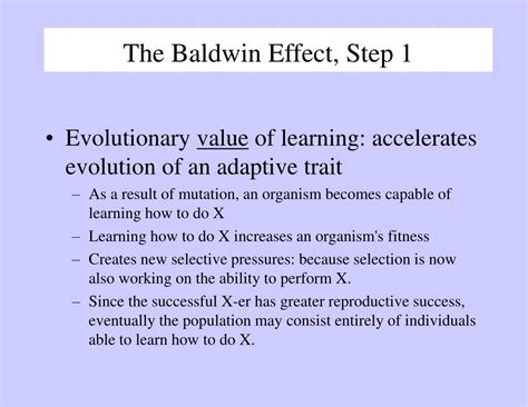 Ppt Learning And Evolution Lessons From The Baldwin Effect Powerpoint Presentation Id287083