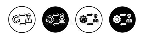 Approach Flat Line Icon Set Approach Thin Line Illustration Vector