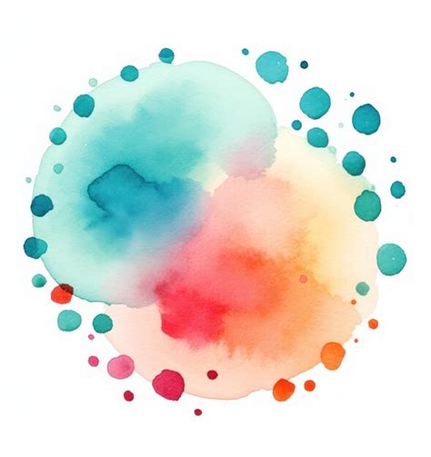 Premium Ai Image Colorful Watercolor Circle Background