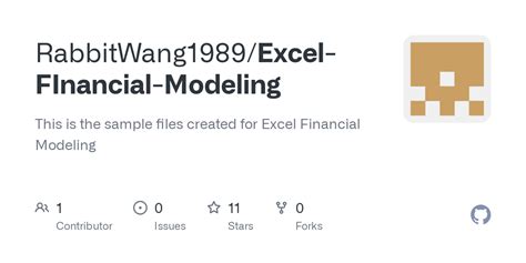 github rabbitwang1989 excel financial modeling this is the sample