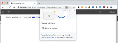 adding a tel reference to adaptive forms or aem site pages forms life