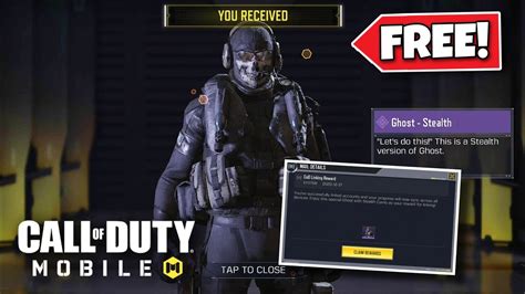 How To Get Free Ghost Skin In Cod Mobile Free Ghost Stealth Skin Codm