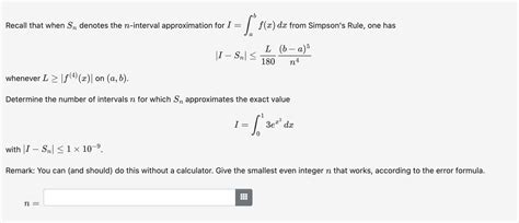 solved recall that when sn denotes the n interval