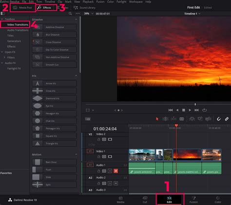 Adding Transitions In Davinci Resolve 18 Comprehensive Guide Edits 101