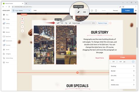 How Do I Edit An Image In Website Builder Support One Com